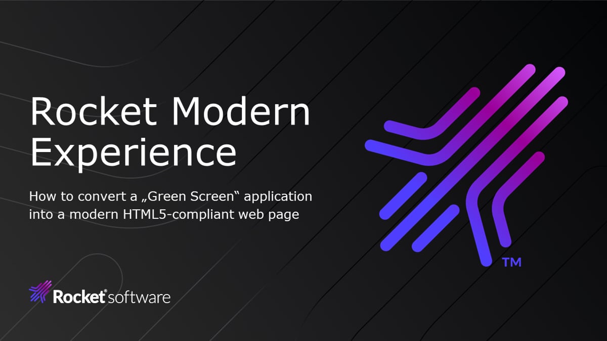 Rocket Modern Experience - Converting " Green Screens"