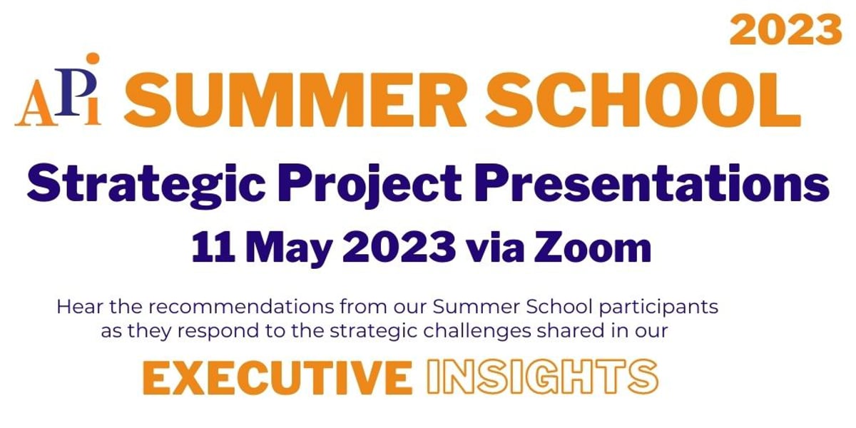 API Summer School delegate presentations 2023