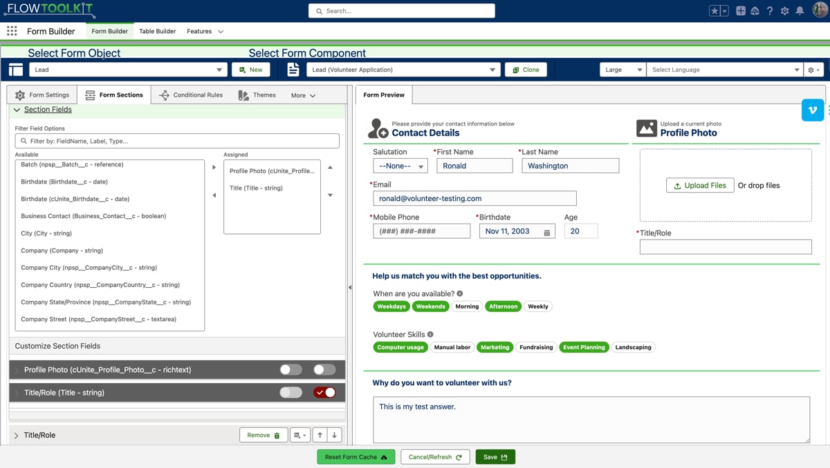 Flow Tool Kit (Input Field Design and Customization)