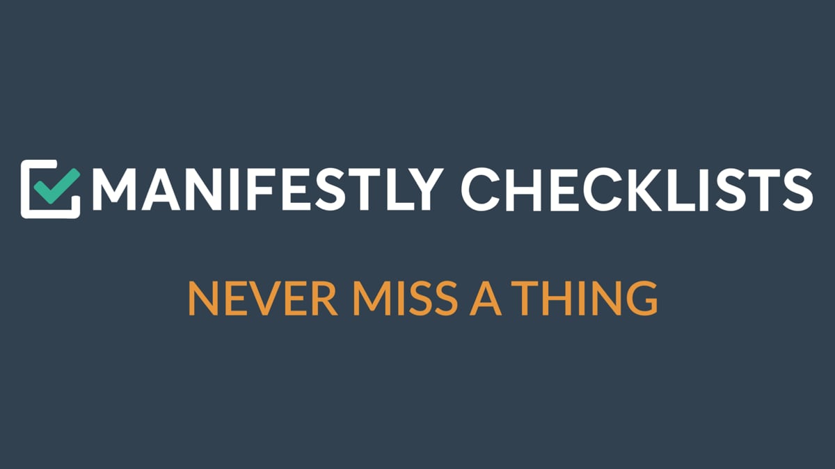 Manifestly Checklists Using Workflows And Best Practices