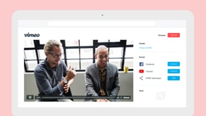 Publish videos to your social channels, instantly on Vimeo
