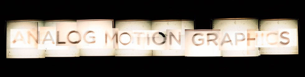 Analog Motion Graphics on Vimeo