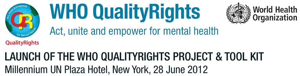 WHO QualityRights Project & Tool Kit Launch on Vimeo