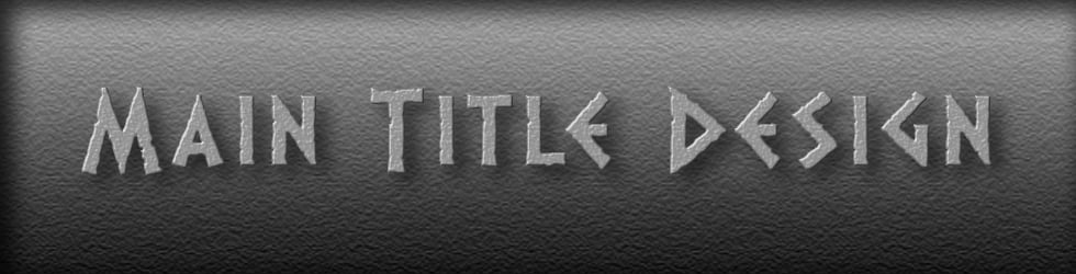 Main Title Design on Vimeo