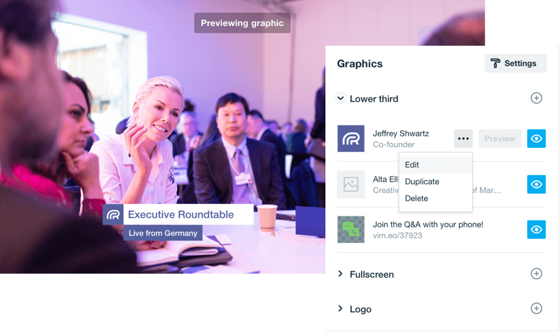 Live stream your virtual event online | Vimeo Enterprise