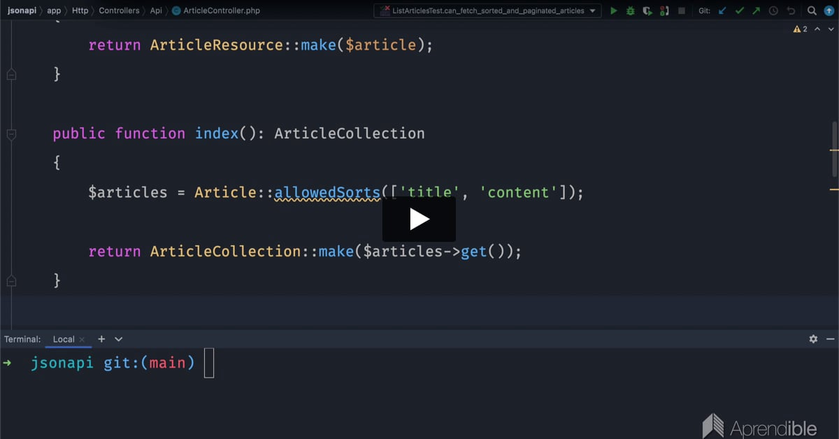 Lección 22: Implementando la paginación JSON:API | Desarrollo de una ...