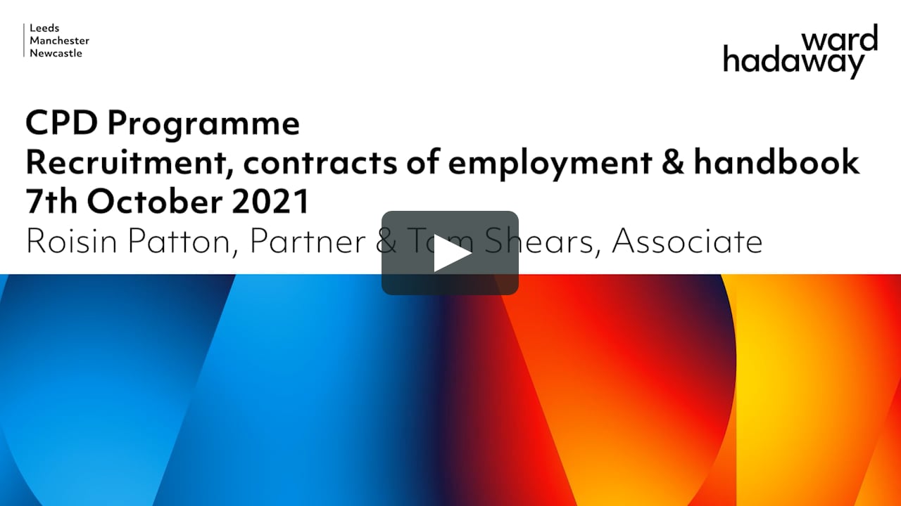 CPD Programme - Recruitment, contracts of employment and handbook on Vimeo