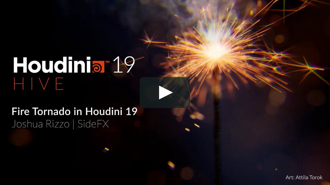 Fire Tornado in Houdini 19 | Joshua Rizzo | Houdini 19 HIVE on Vimeo