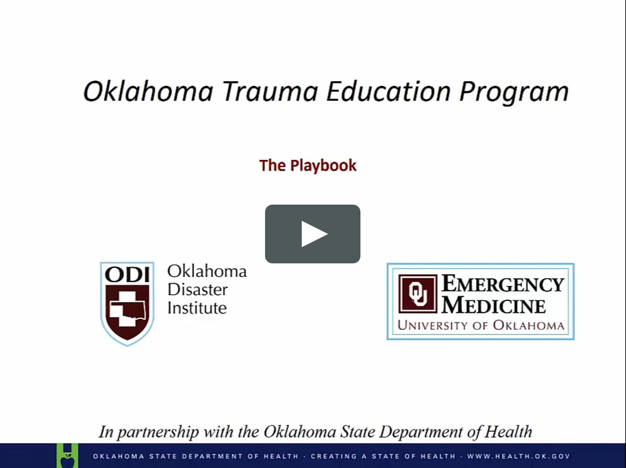 Oklahoma Trauma Education Program (OTEP) on Vimeo