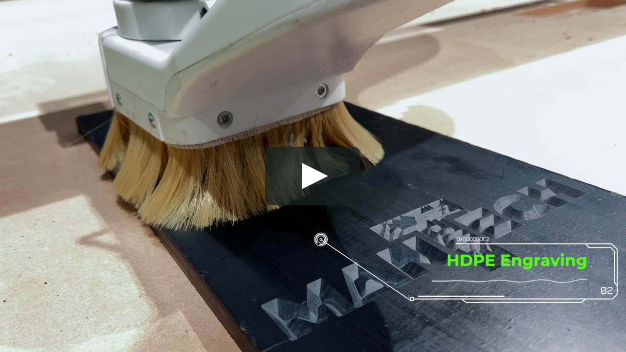 Engraving HDPE - Spartan CNC Router on Vimeo