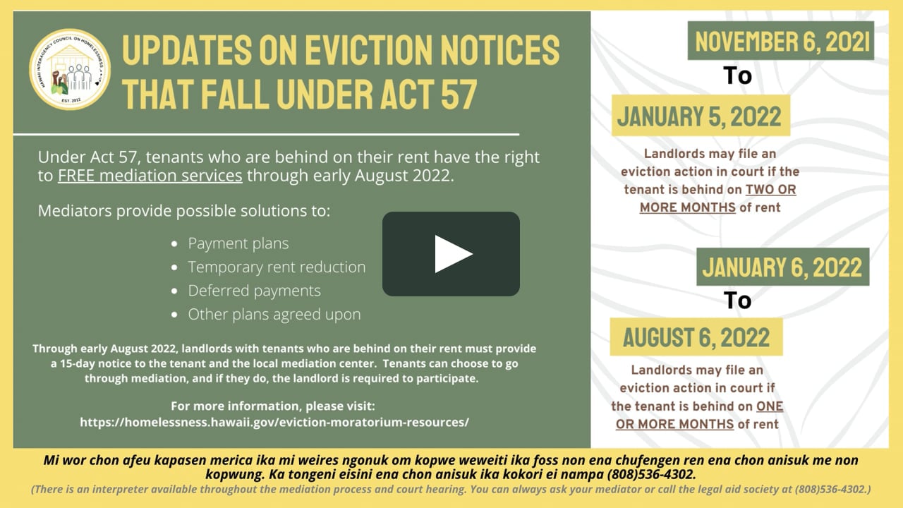 Updates to Act 57, Session Laws of Hawaii 2021 (Chuukese) on Vimeo