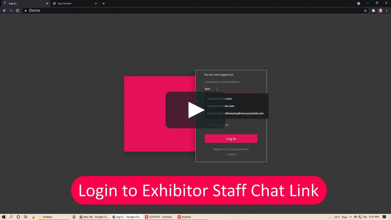 Organiser Help Desk Chat on Vimeo