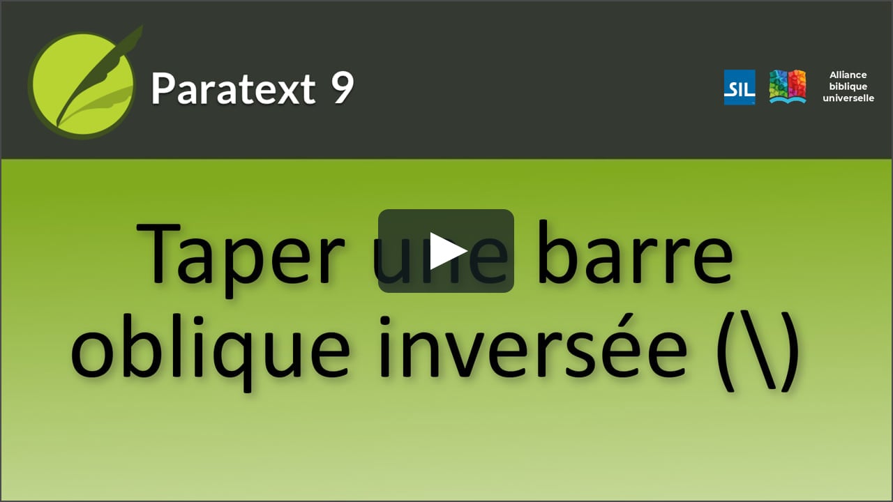 Comment taper une barre oblique inversée (\) lorsqu'il n'y en a pas sur ...
