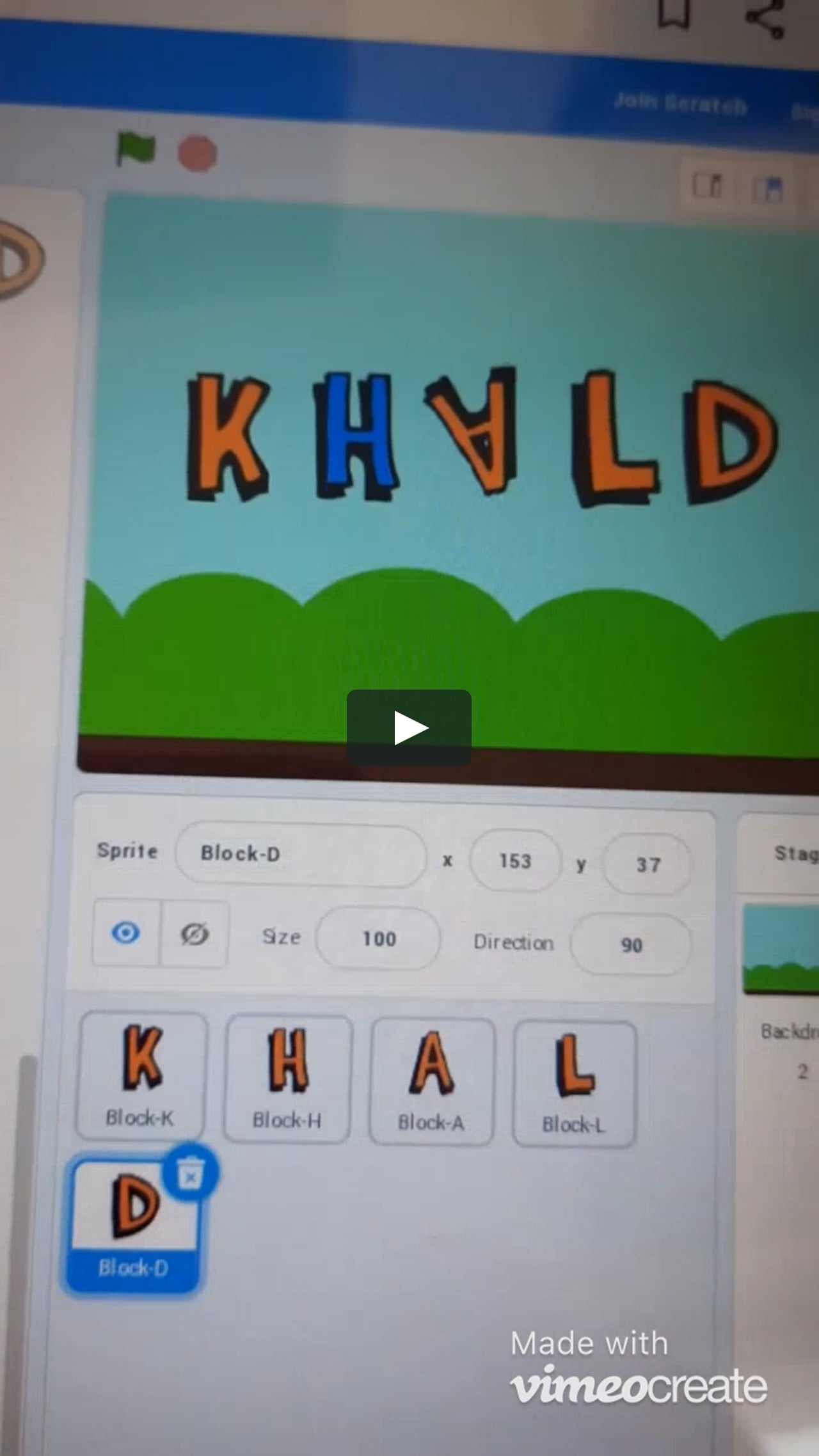 animated names on Vimeo