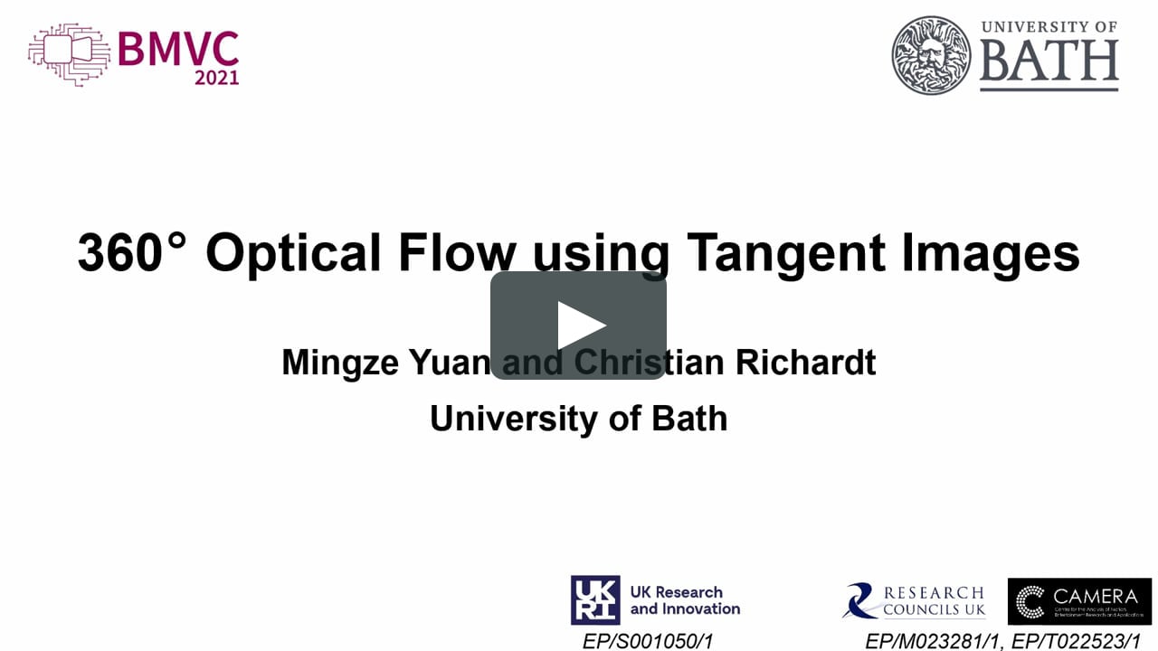 360° Optical Flow using Tangent Images [BMVC 2021] on Vimeo