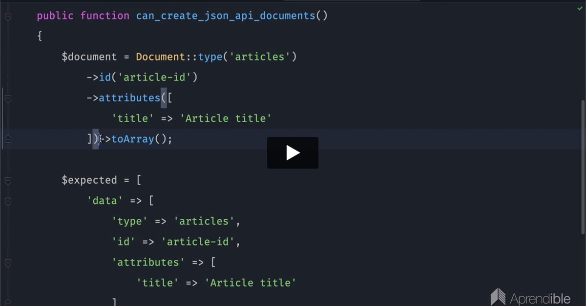 Lección 31: Creando un constructor de documentos JSON:API | Desarrollo ...