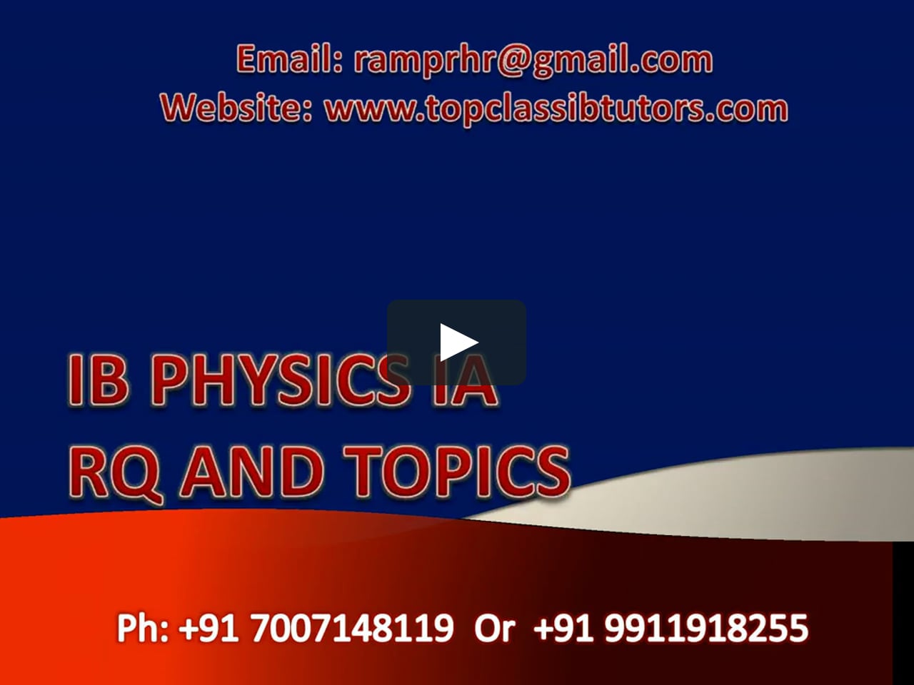 ib physics ia topics and help.mp4 on Vimeo