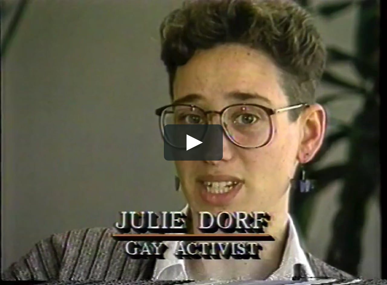 Julie Dorf ABC Channel 7 TV News Interview Plus ACT UP Helms Condom Julie Dorf ABC Channel 7 TV News Interview Plus ACT UP Helms Condom