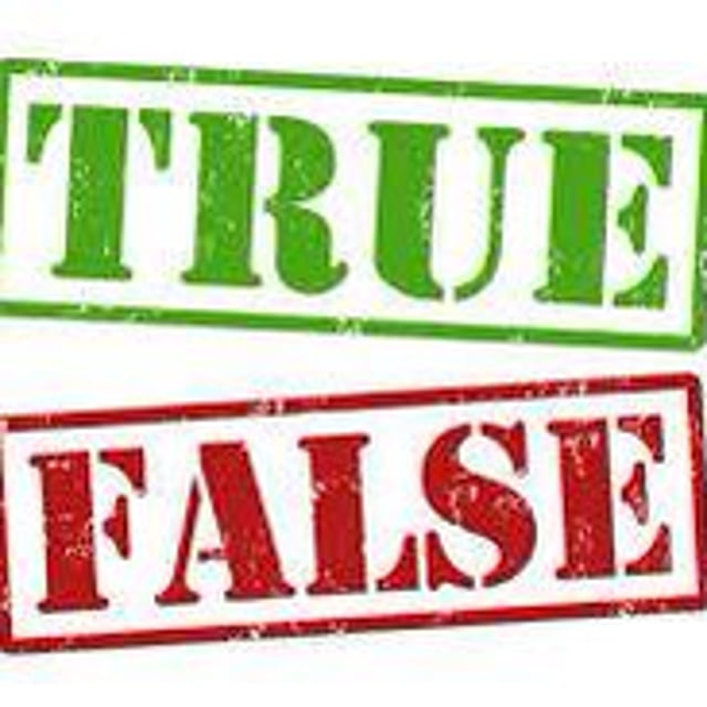 True Or False Quiz