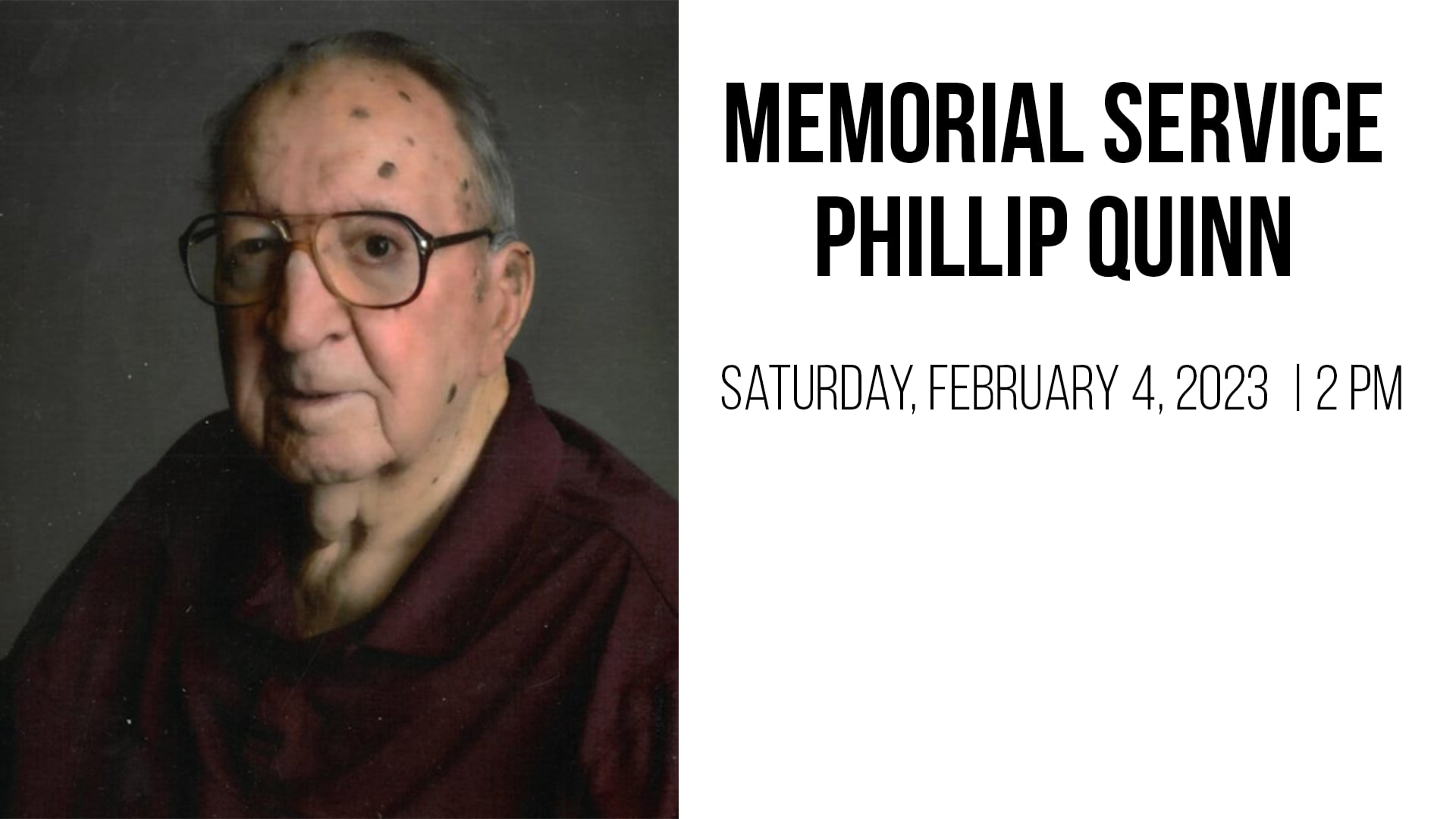 Phillip Quinn Memorial, 02-04-23, 2PM