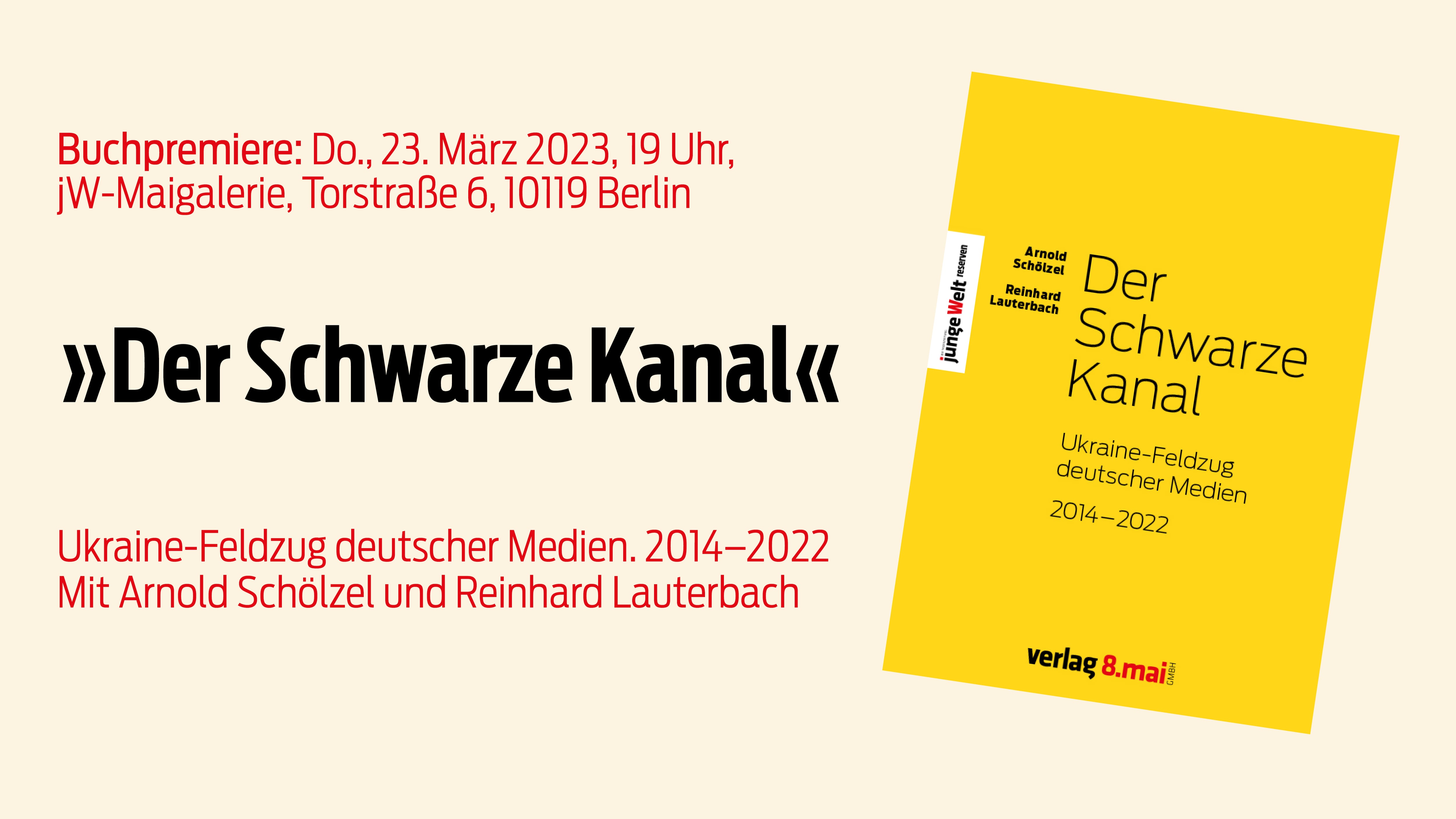 Buchvorstellung »Der Schwarze Kanal«