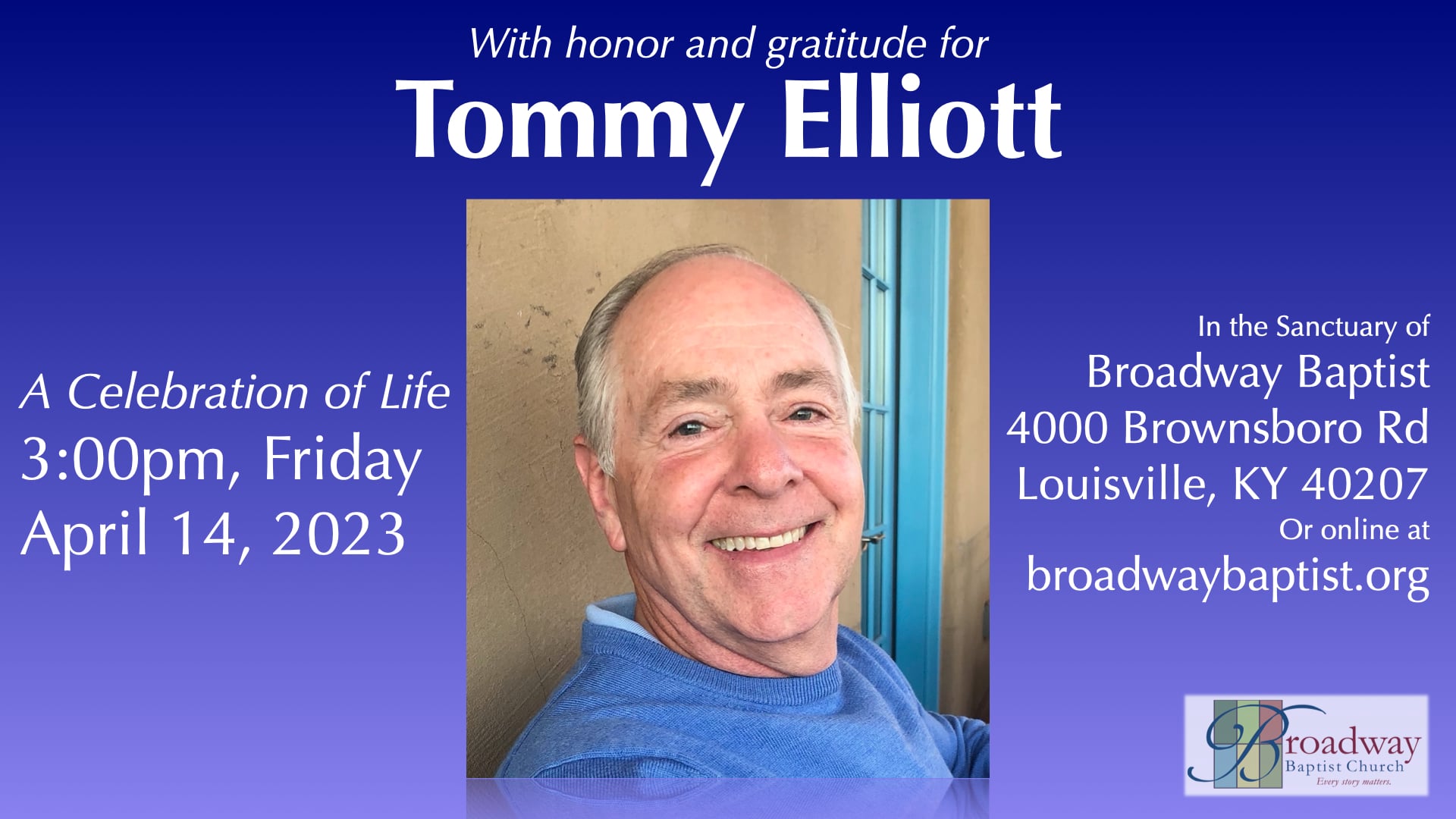 Tommy Elliott Memorial Service