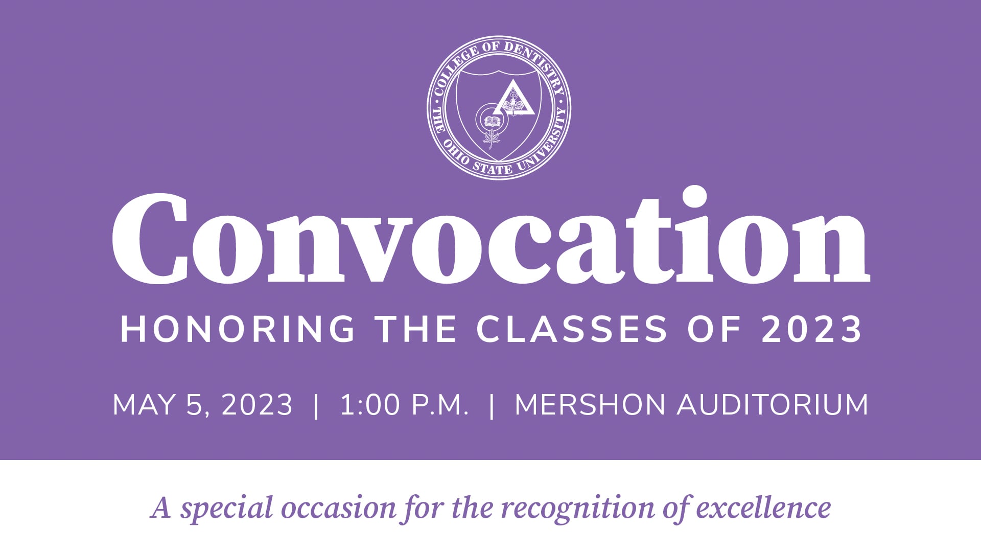 The Ohio State College of Dentistry Convocation Ceremony Honoring the ...