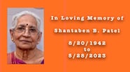 Live Streaming In Loving Memory Of Shantaben Bhagvat Patel On Tuesday