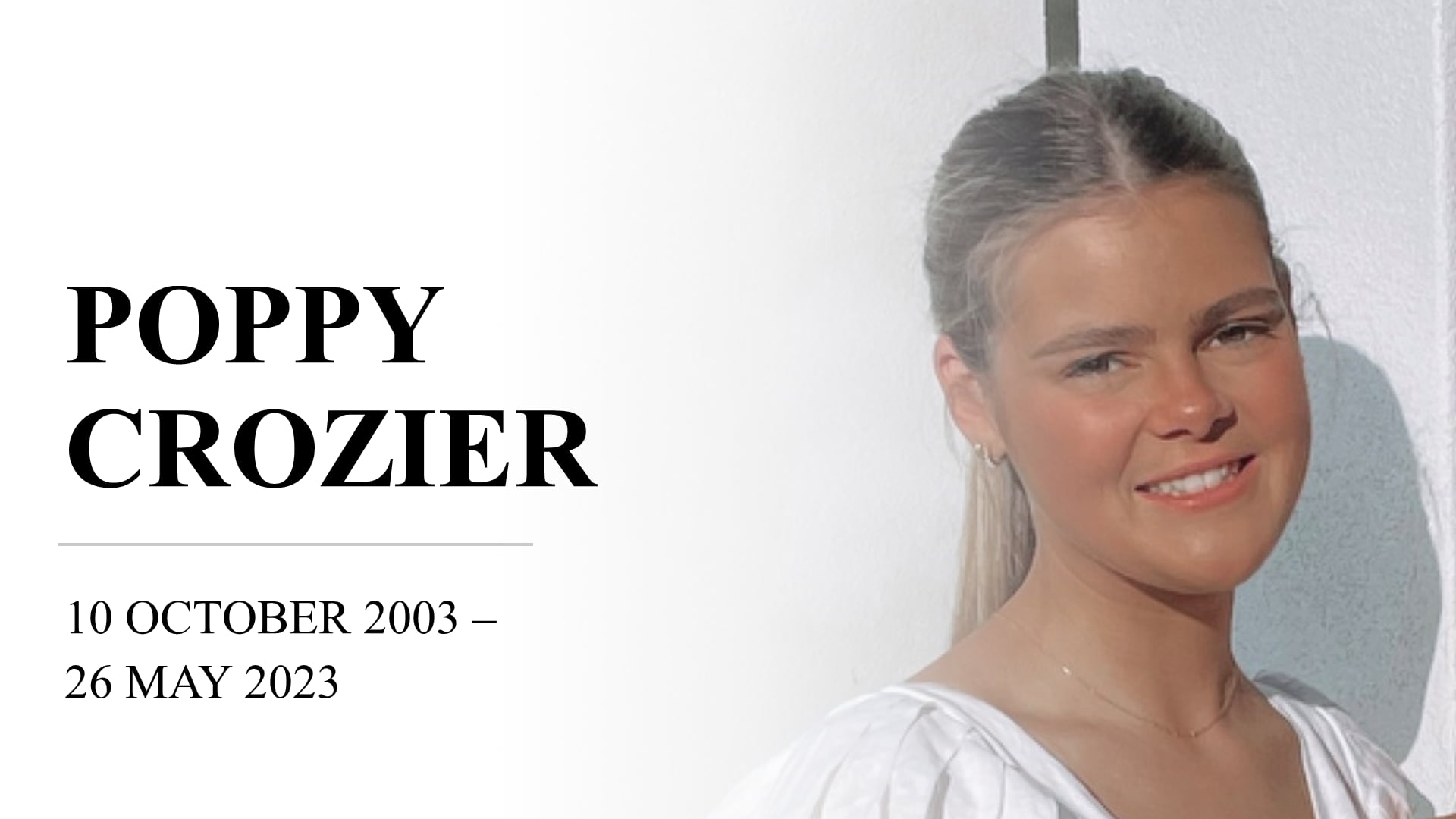 Poppy Crozier Memorial Service