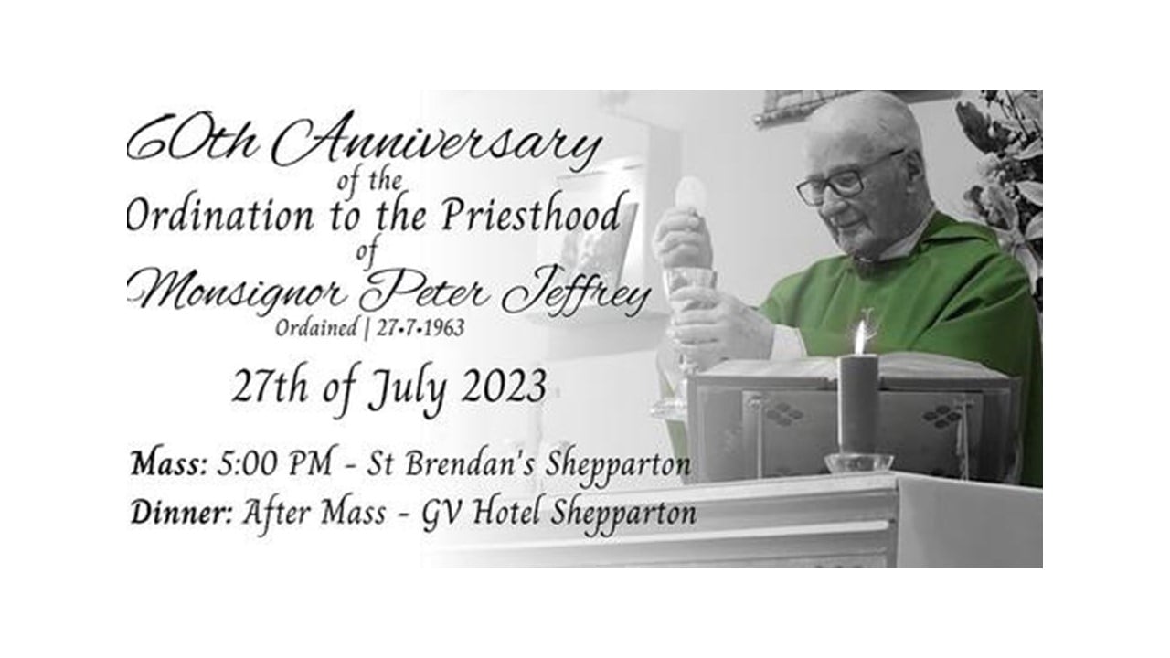 Monsignor Peter Jeffrey 60th Anniversary Celebration