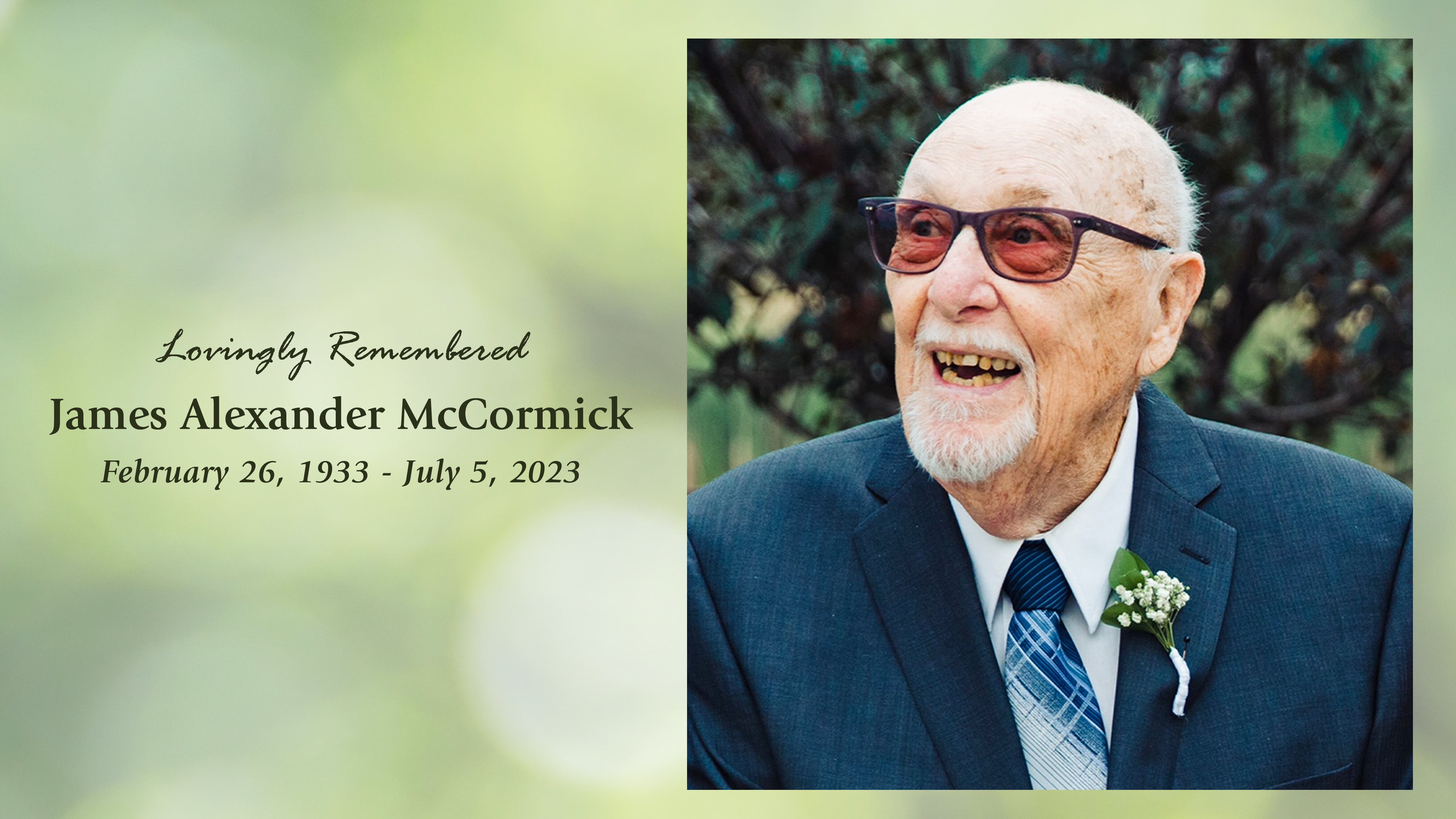 Celebration of Life for the late James Alexander McCormick