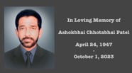 Live Streaming In Loving Memory Of Ashokbhai Chhotabhai Patel On