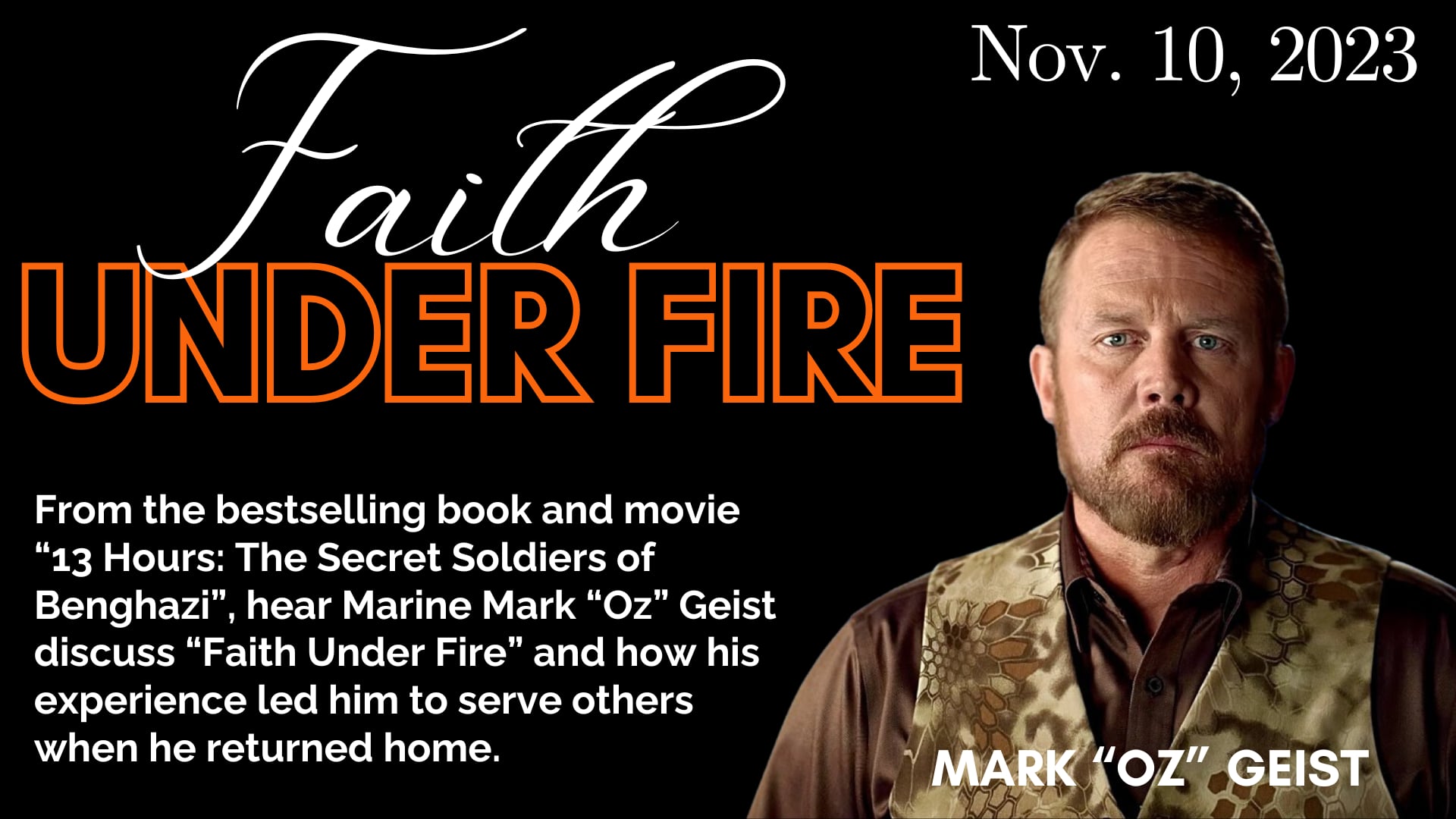 Faith Under Fire Mark "Oz" Geist