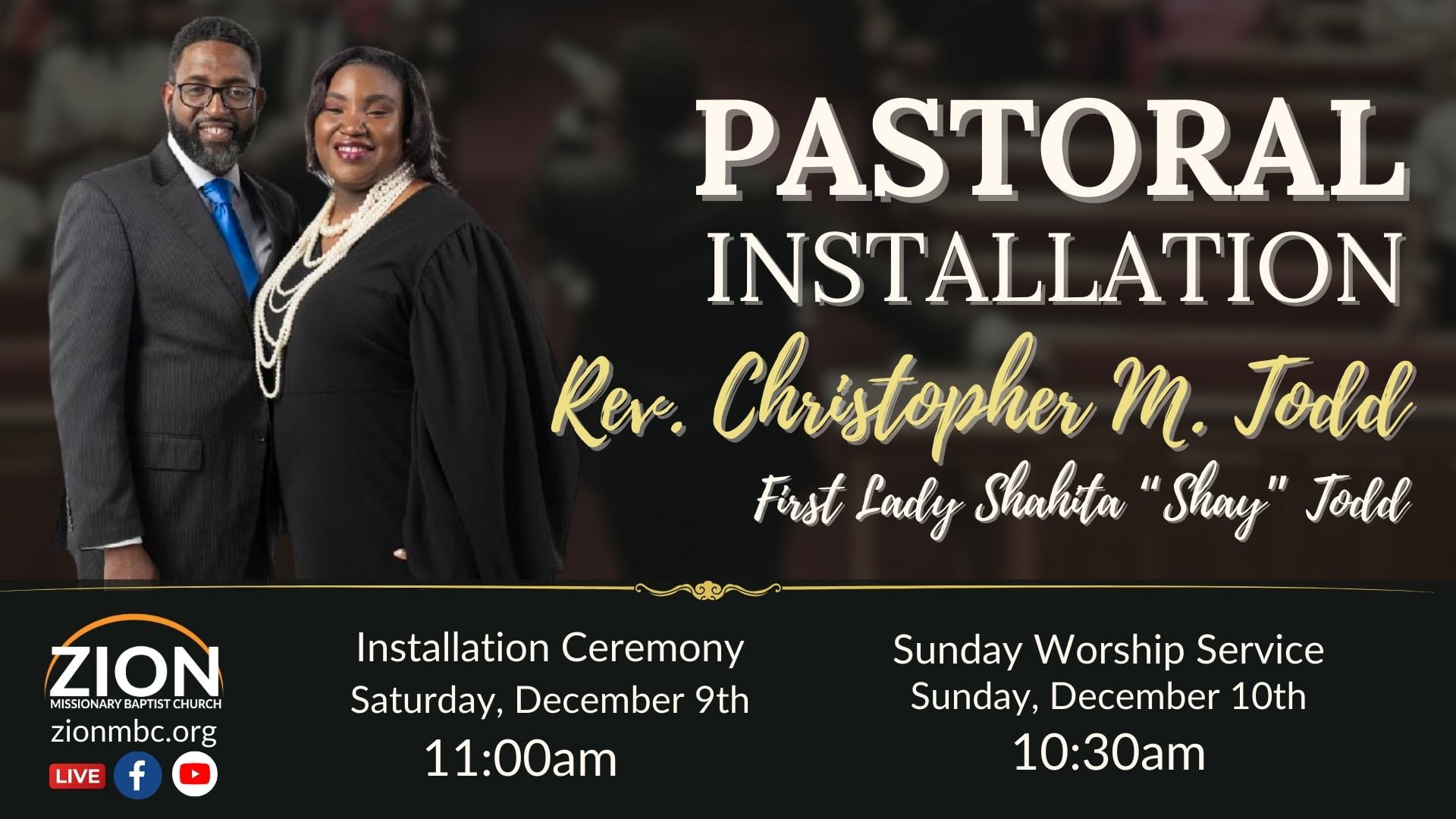 Installation Service for Rev. Christopher M. Todd