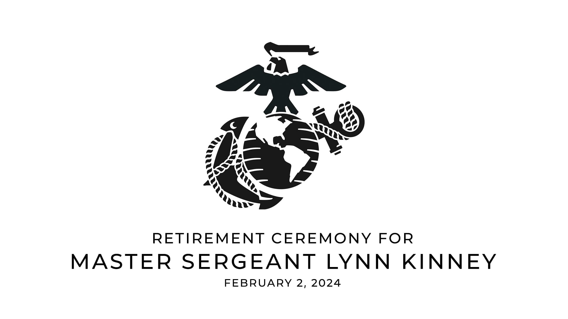 Retirement Ceremony for Master Sergeant Lynn Kinney
