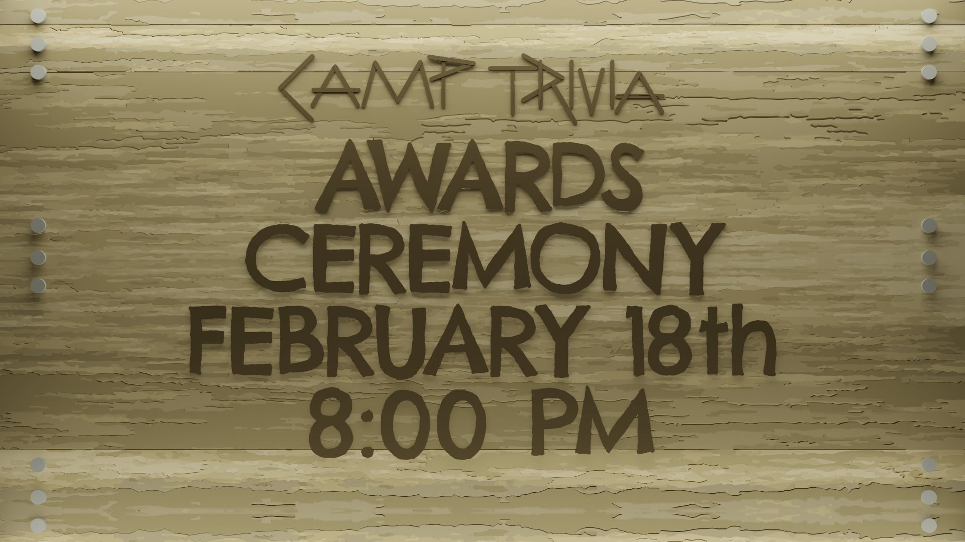 Camp Trivia Awards Ceremony