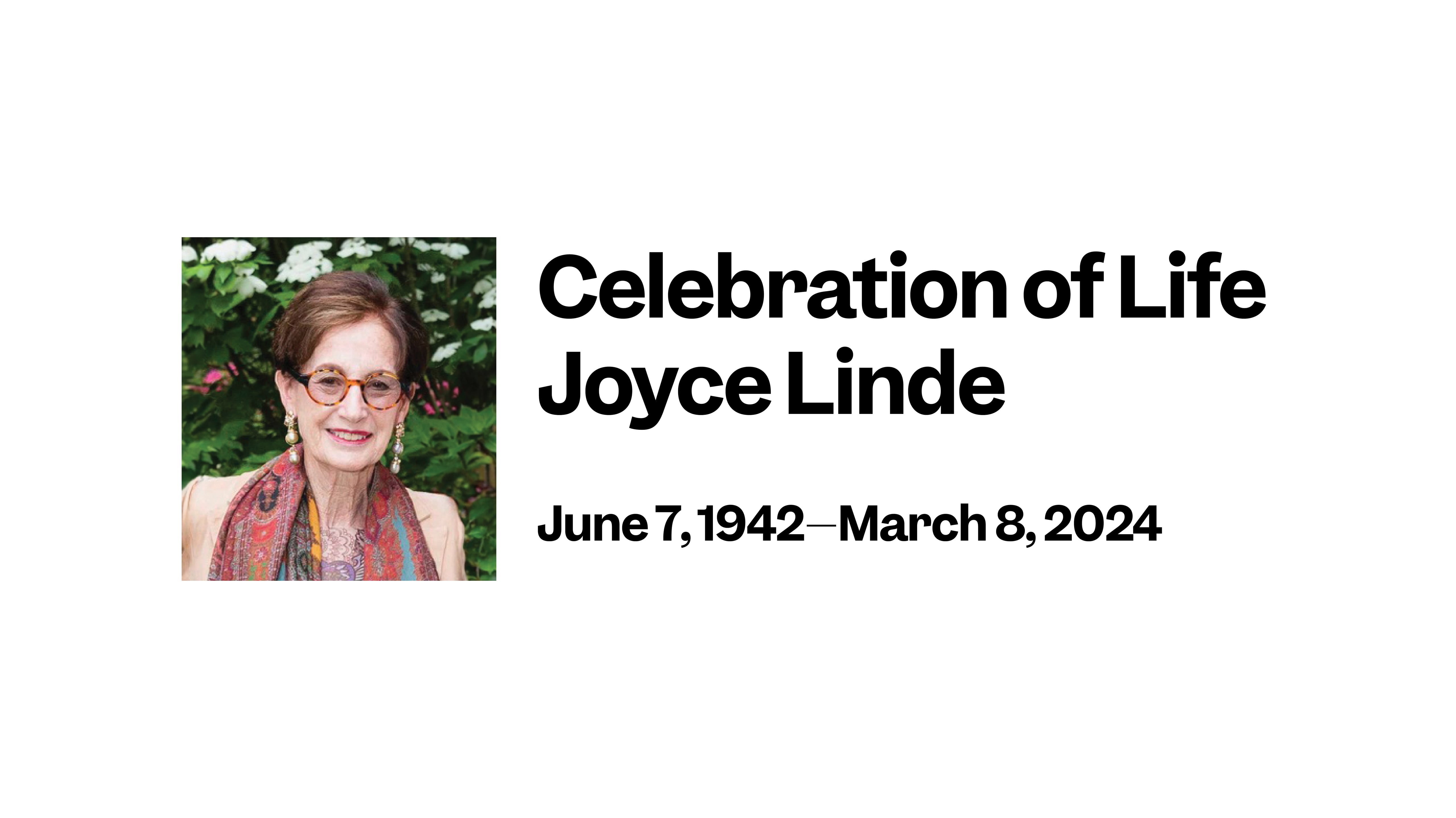 Celebration of Life: Joyce Linde