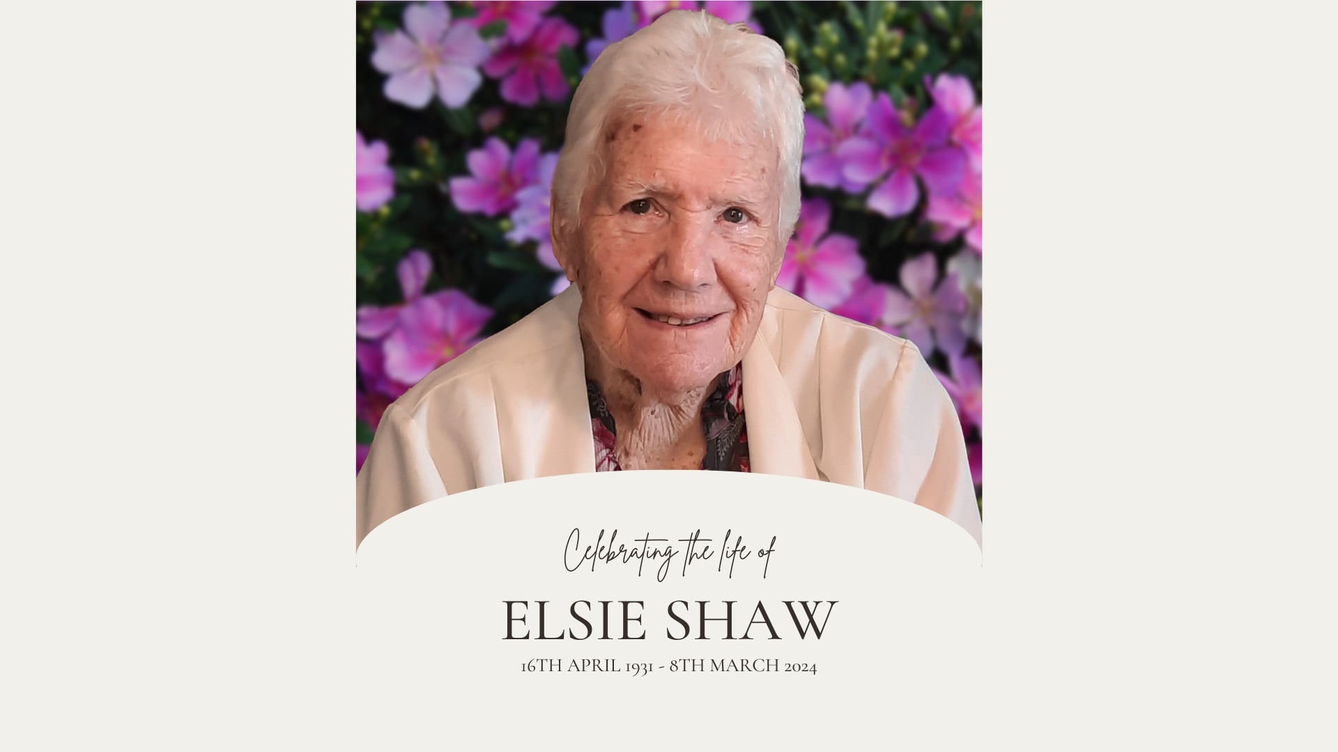 Celebrating the Life of Elsie Shaw