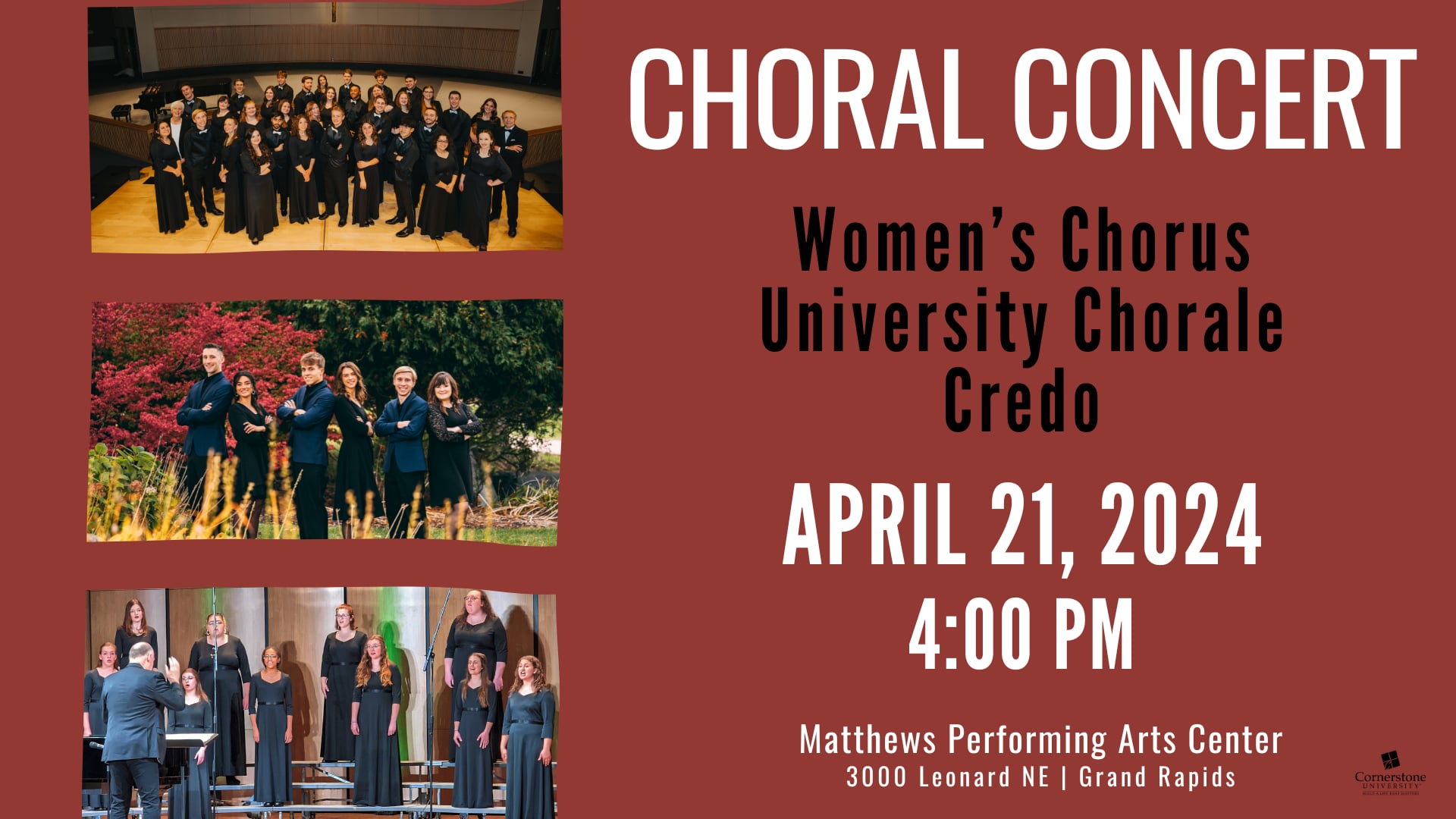 Cornerstone University Spring Choral Concert