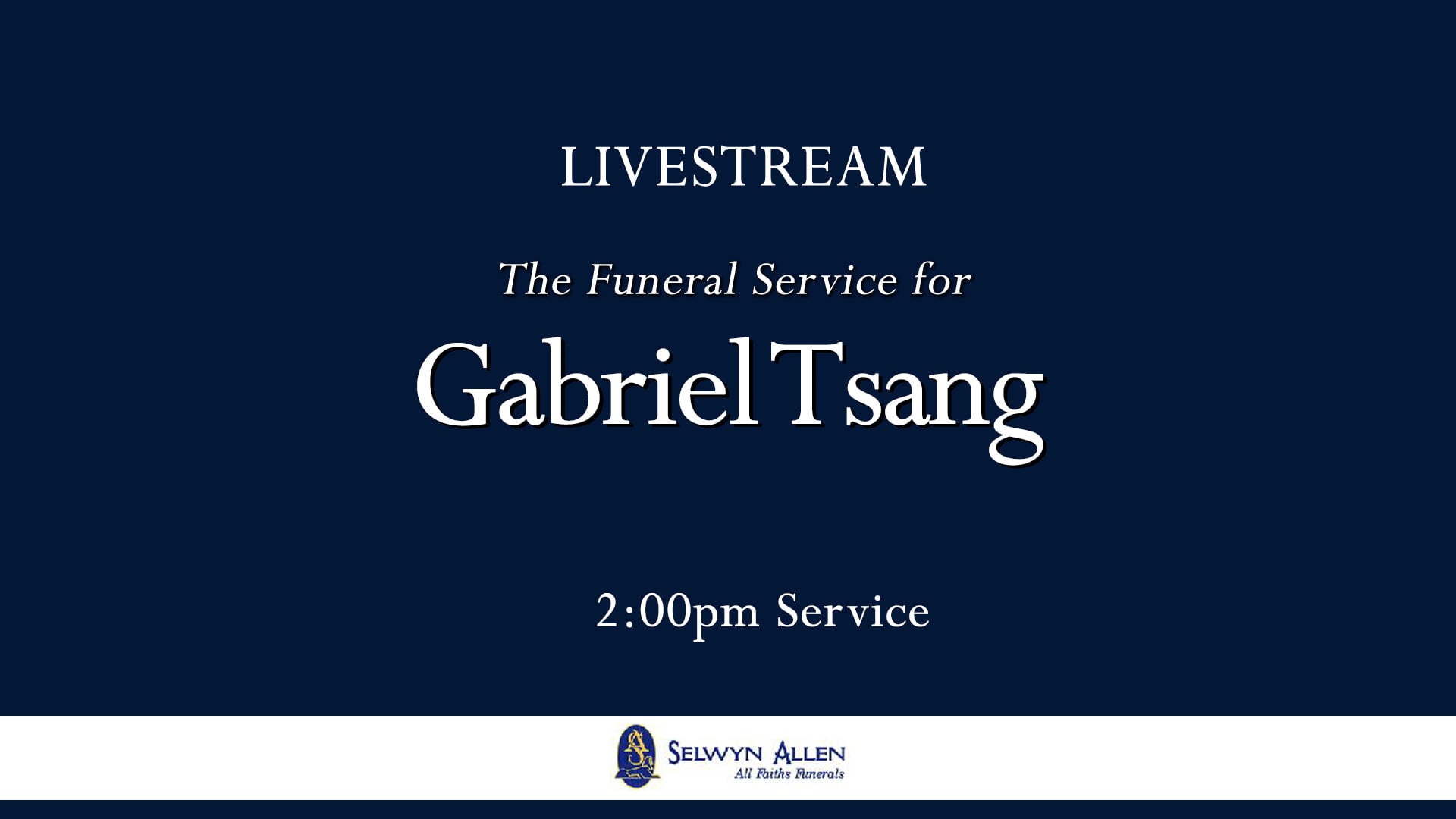 The Funeral Service for Gabriel Tsang