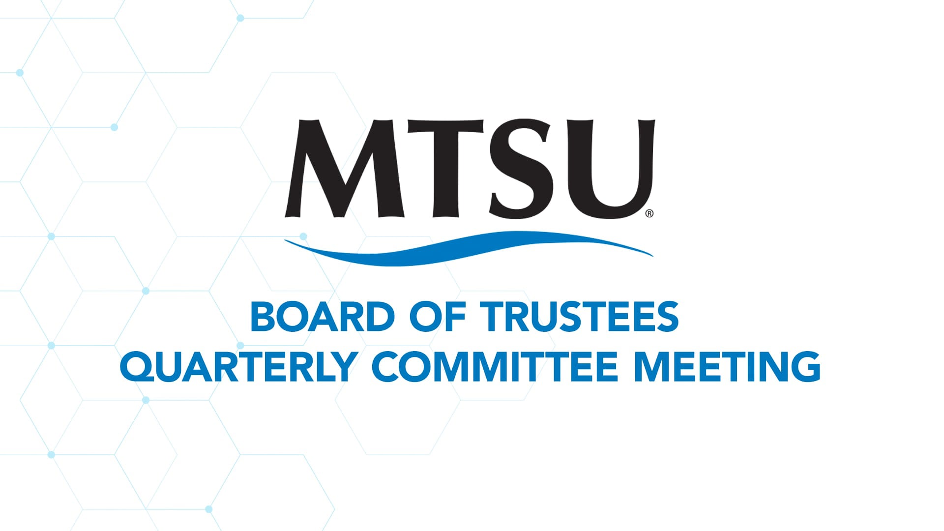 MTSU Board of Trustees Committee Meeting