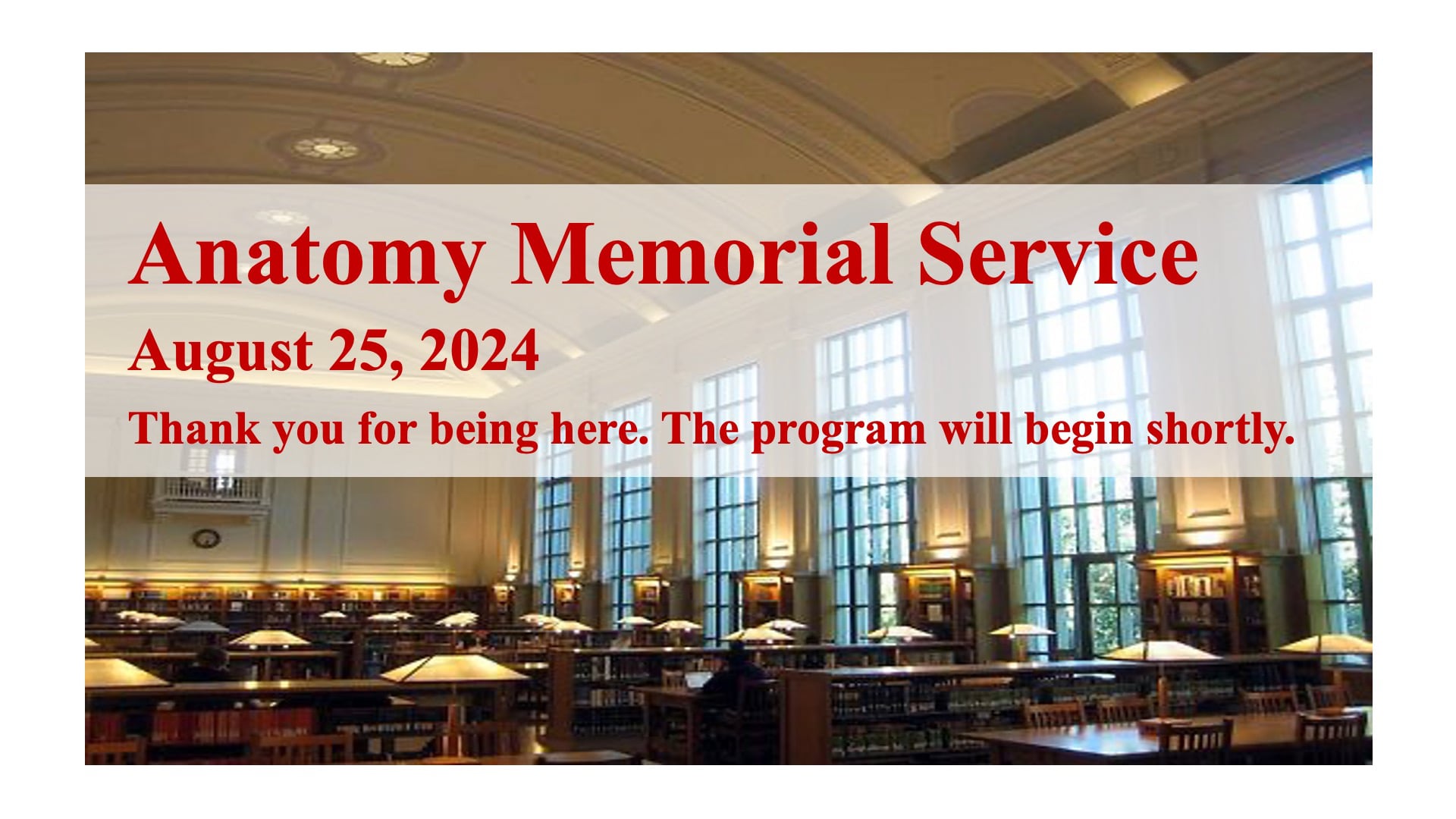 2024 Anatomy Donor Memorial | The Ohio State State University