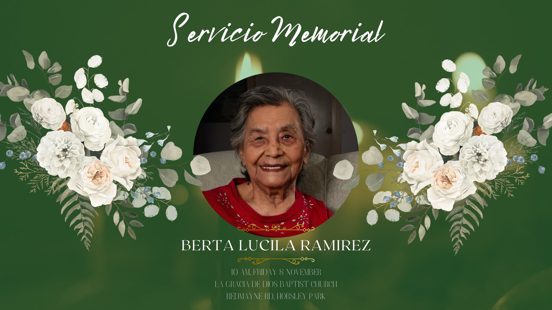 Servicio Memorial - Berta Ramírez