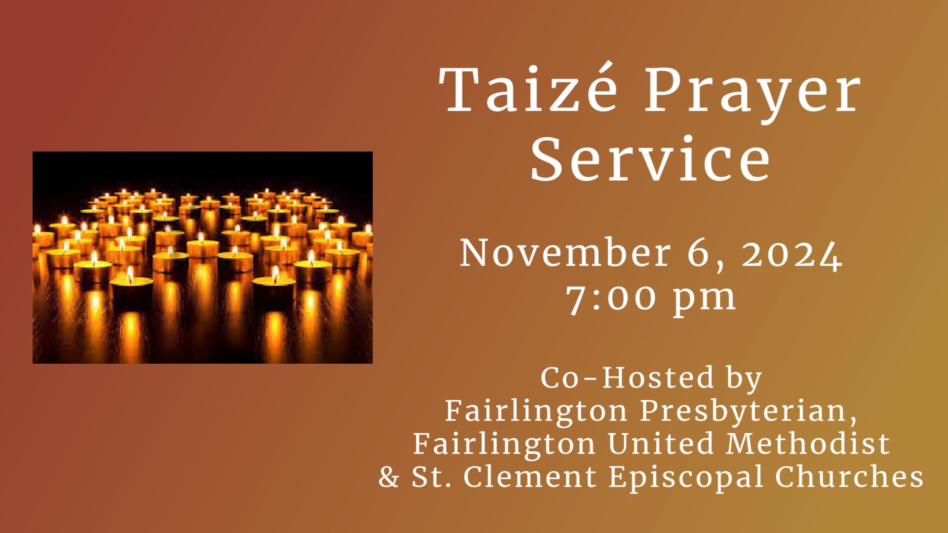 Taizé Prayer Service