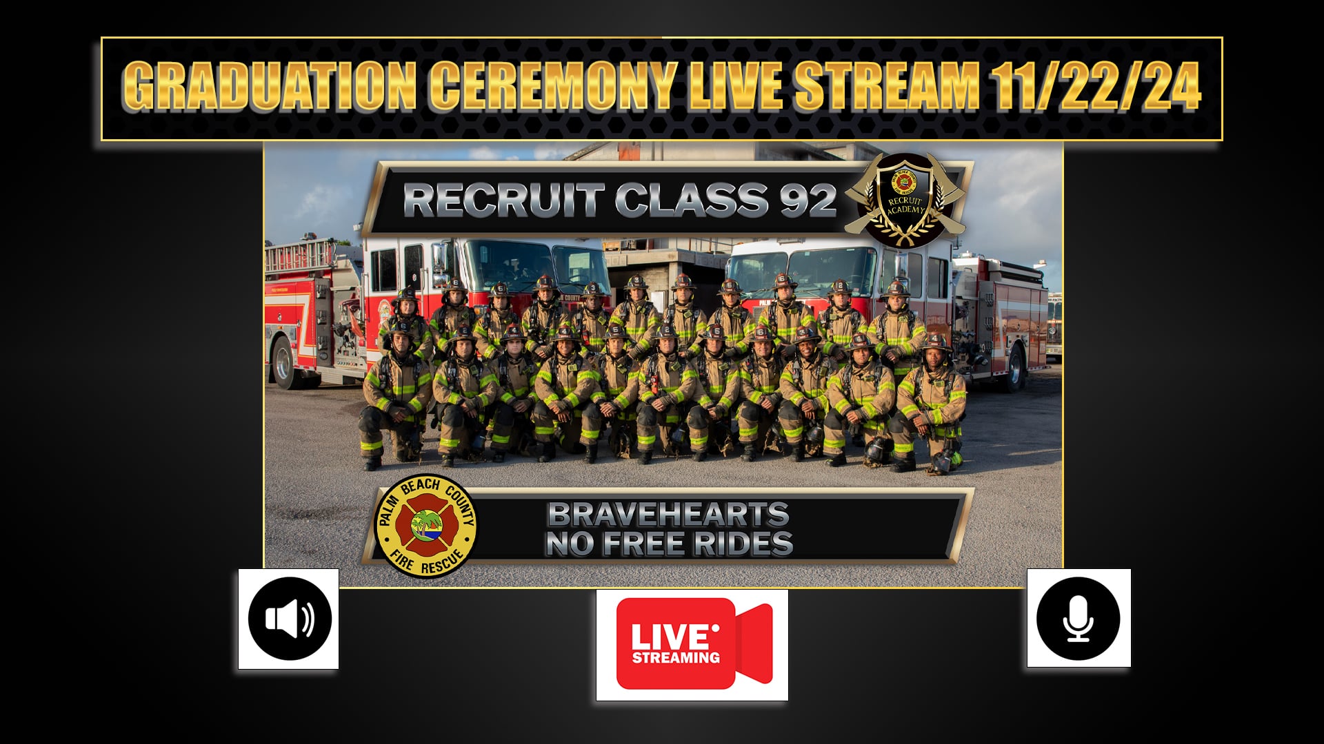 Recruit Class 92 Graduation Ceremony for PBCFR