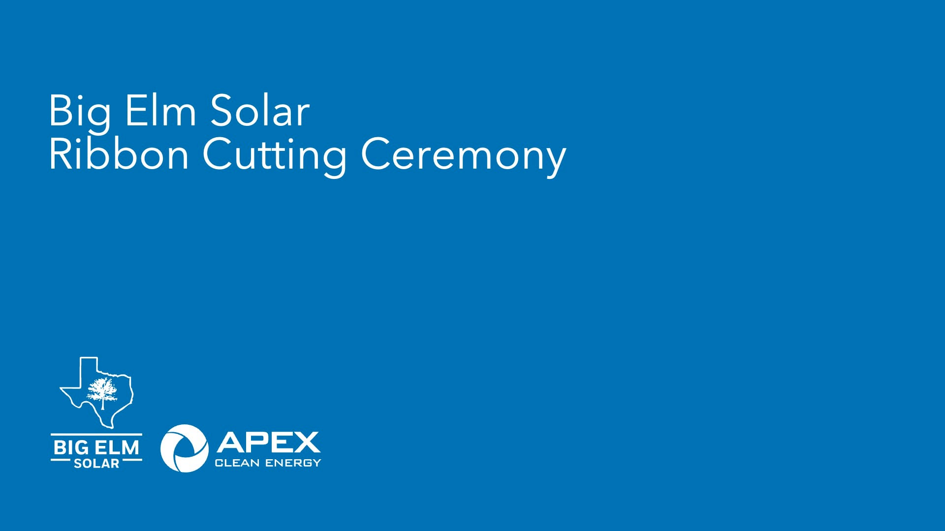 Big Elm Solar Ribbon Cutting