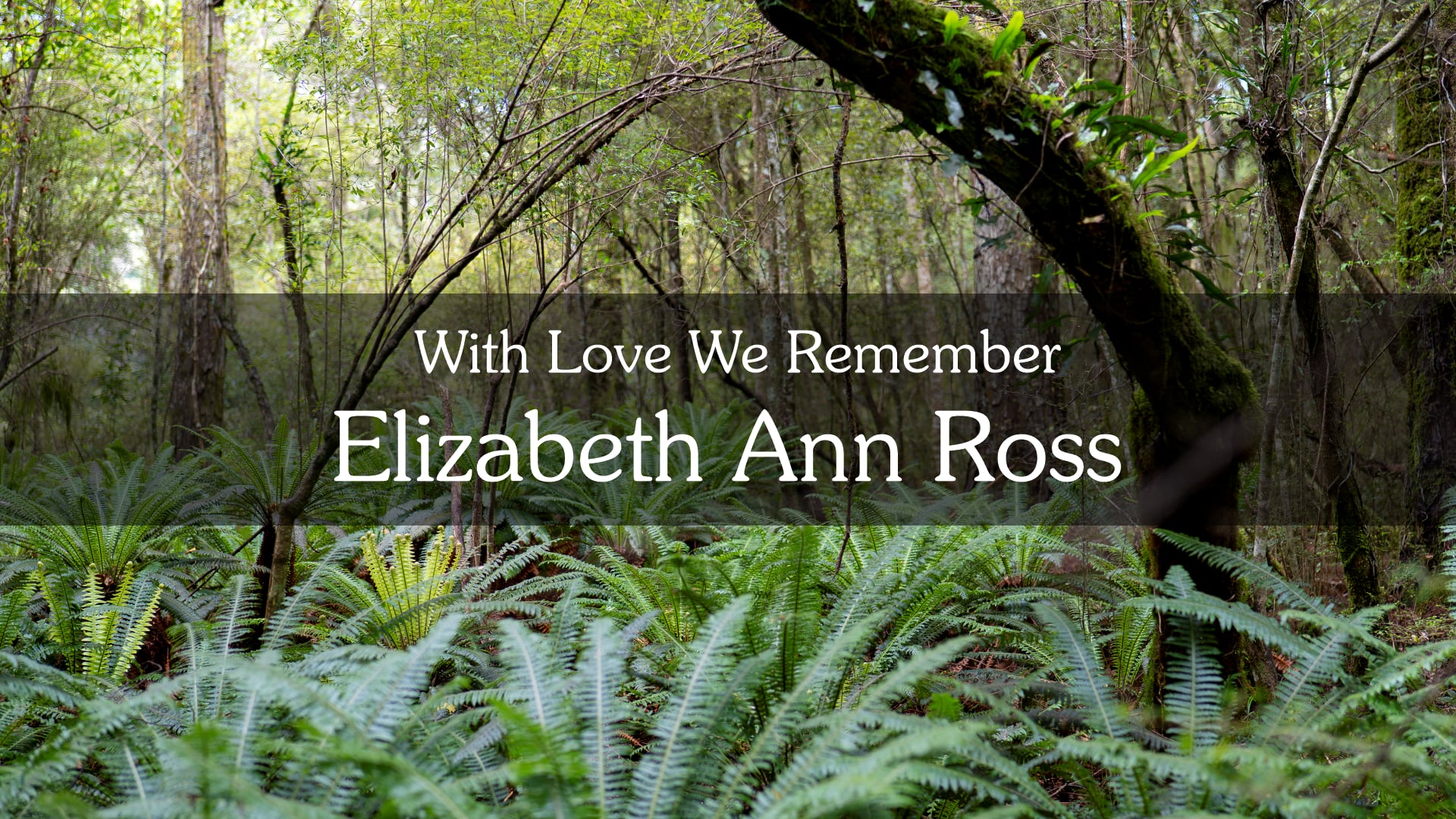 Elizabeth Ann Ross Funeral Service