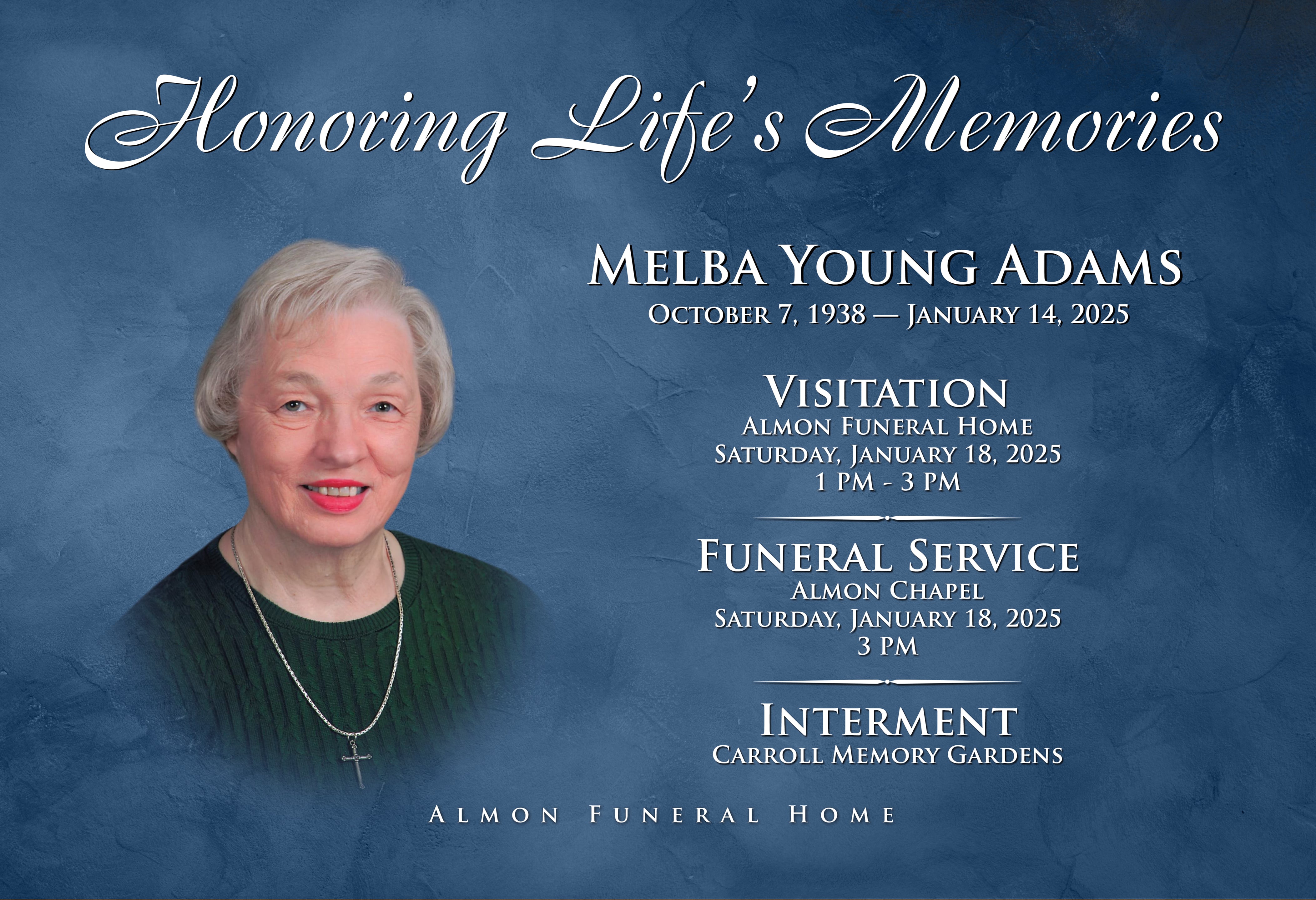 Funeral Service - Melba Adams