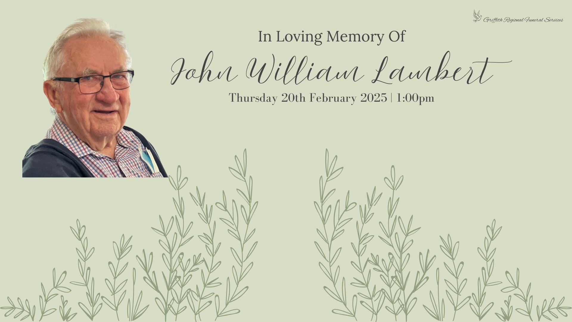 Funeral Service for the Late John Lambert