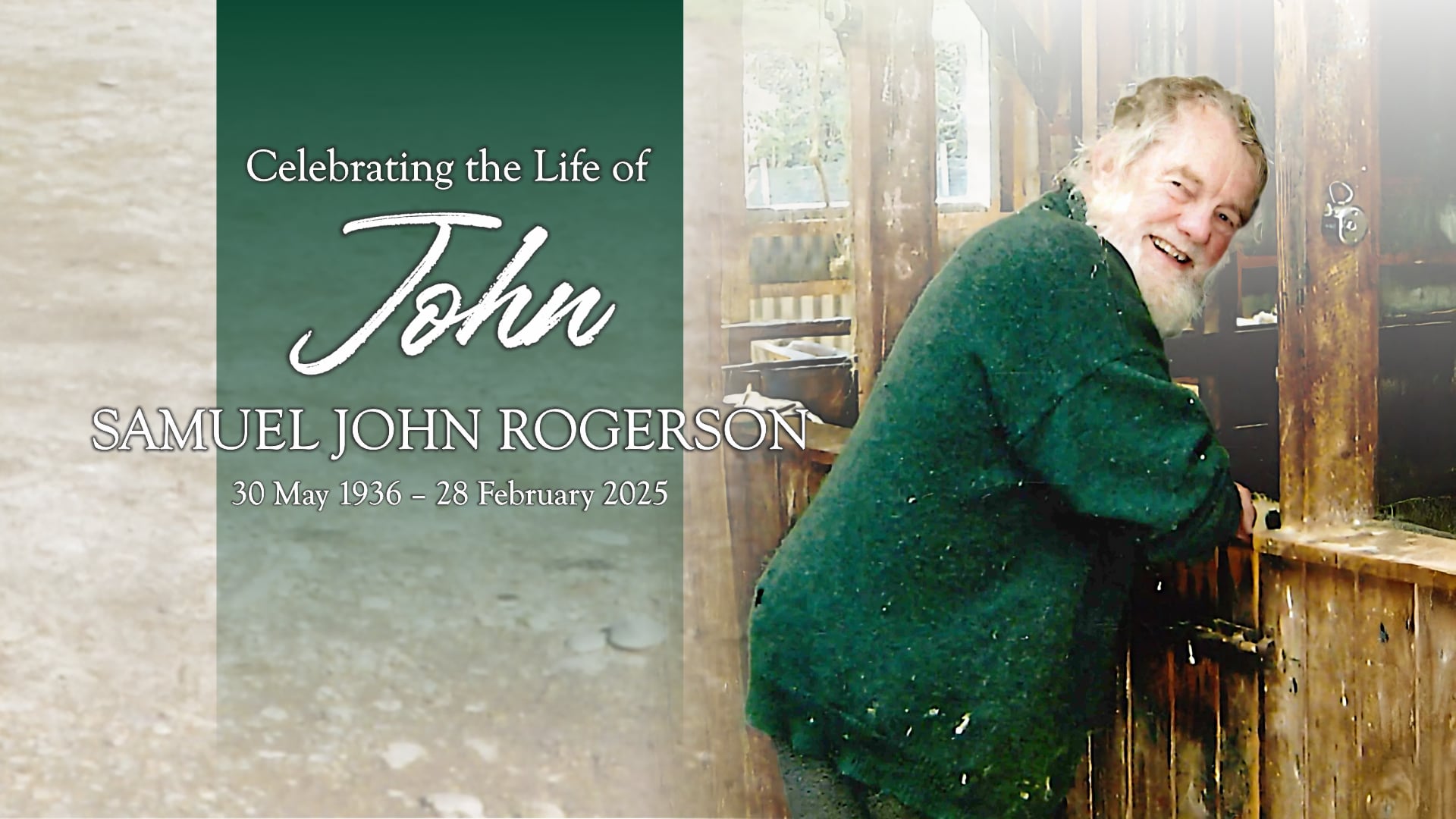 Samuel John Rogerson Funeral Service